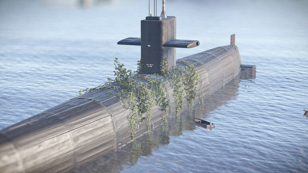 Submarine Rust Custom Monument - Lone Design