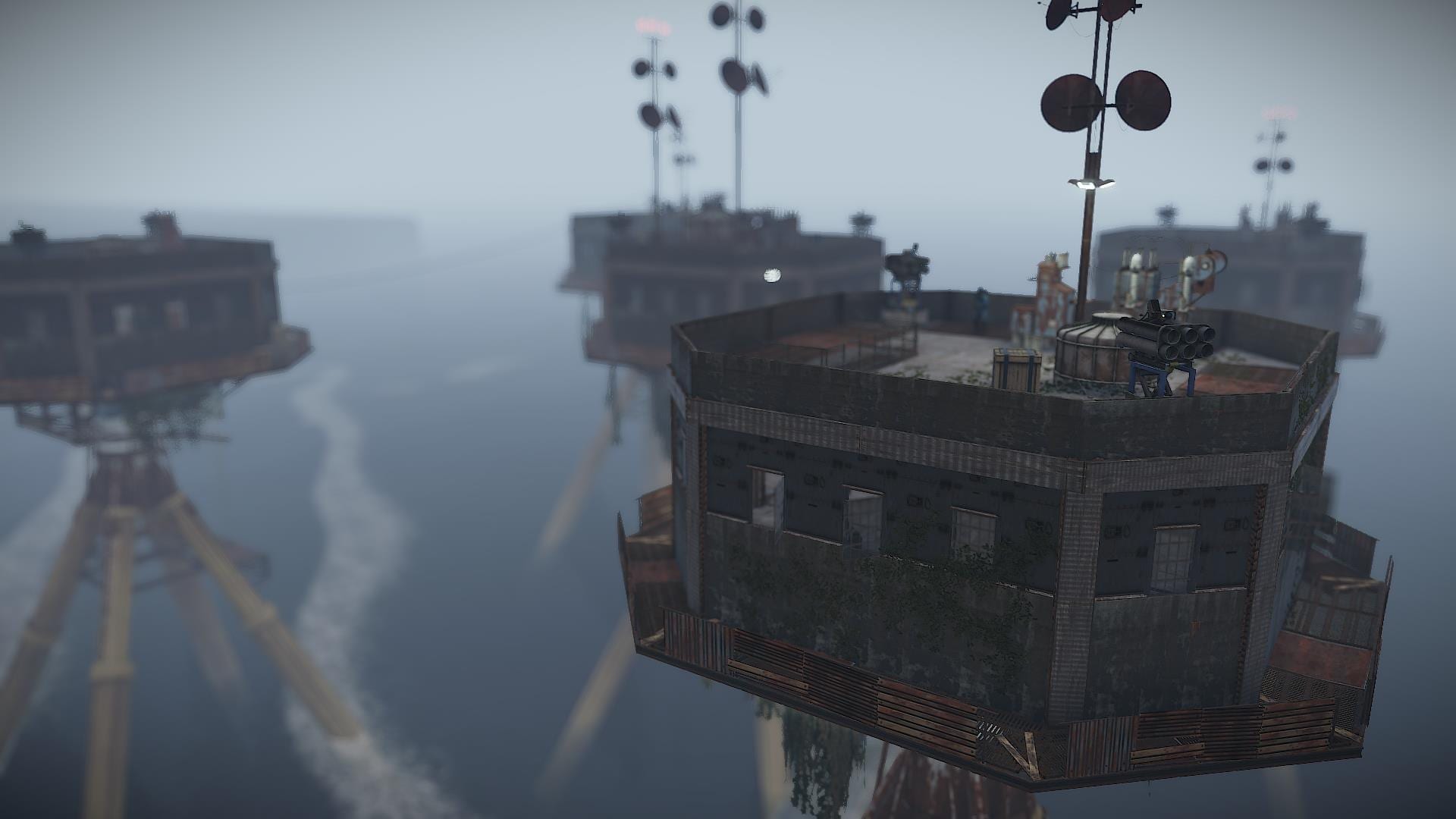 Maunsell Sea Forts Custom Rust Monument - Lone Design