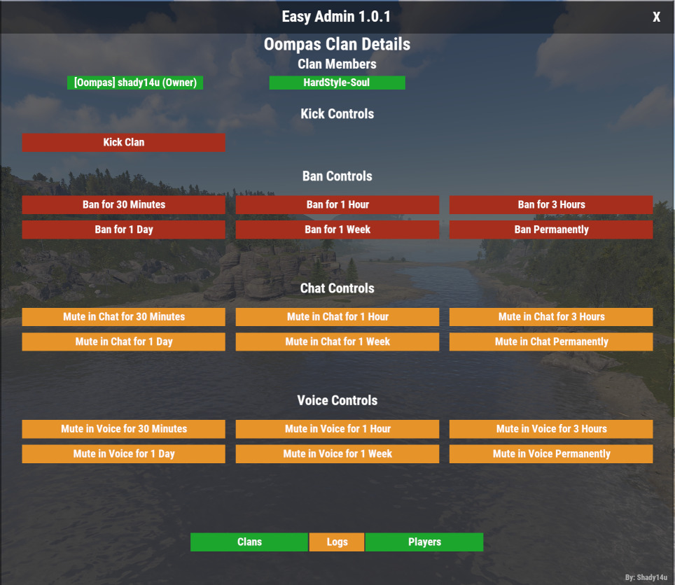 Easy Admin Rust Plugin - Lone Design