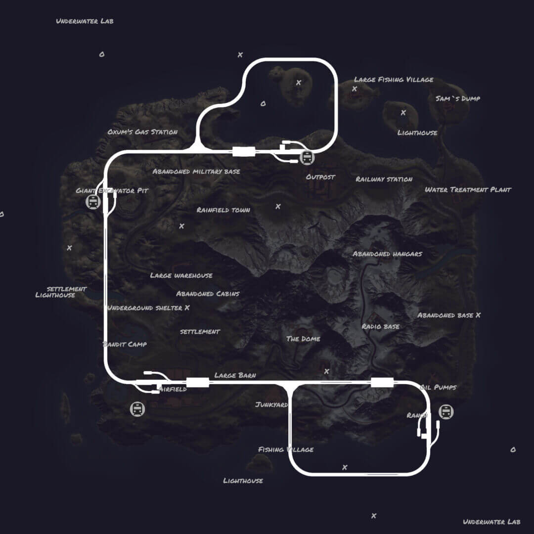 Crocoland Island Rust Map - Lone Design