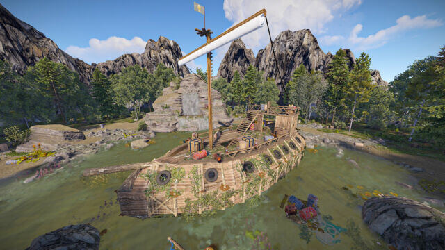 Stranded Vessel Custom Monument - Lone Design