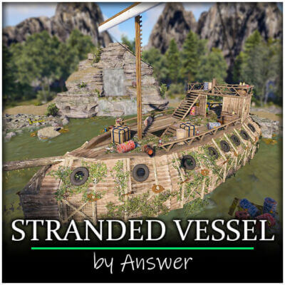 Stranded Vessel Custom Monument - Lone Design