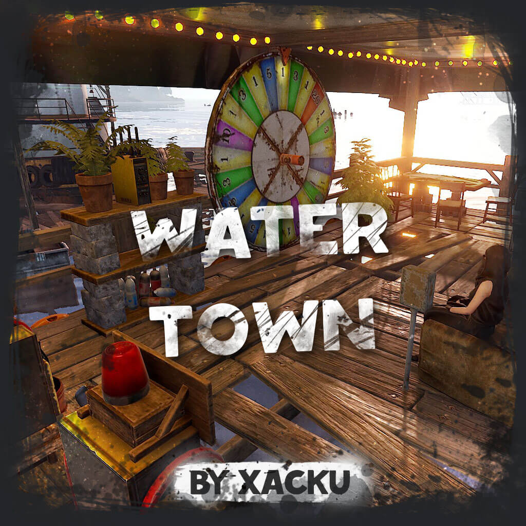 Water Town Rust Custom Monument - Lone Design