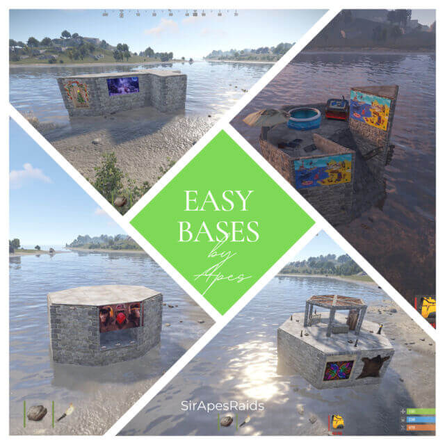 Easy Bases By Apes (20 Pack) Pack 1 Raidable Bases Pack - Lone Design