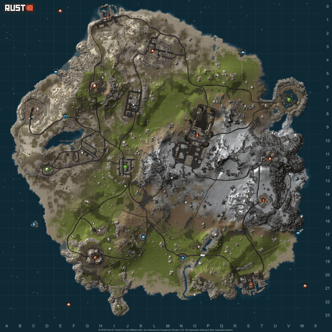 Blue Tears Custom Rust Map - Lone Design