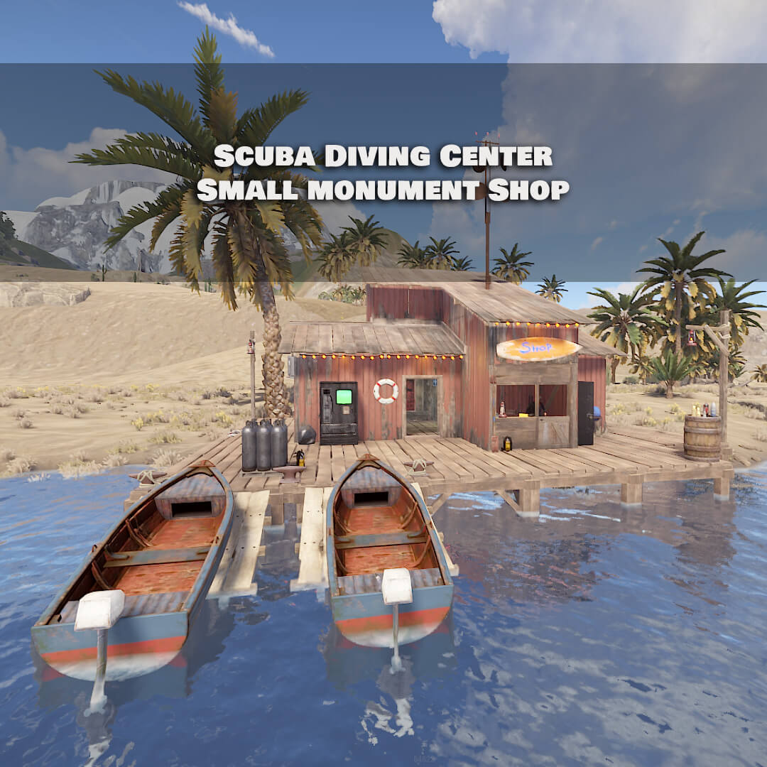 Scuba Diving Center (Diving Shop Monument) Rust - Lone Design