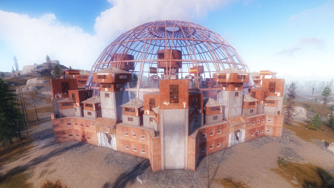 Arena Dome Custom Rust Prefab - Lone Design