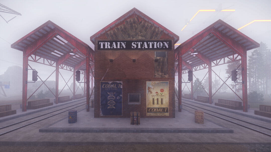 Train Station Custom Rust Monument - Lone Design