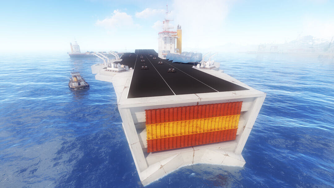 Aircraft Carrier Custom Rust Monument - Lone Design