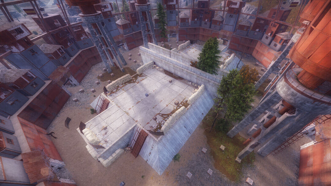 Arena Dome Custom Rust Prefab - Lone Design
