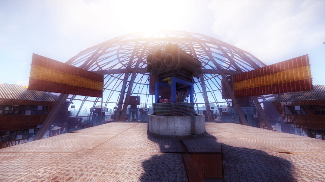 Arena Dome Custom Rust Prefab - Lone Design