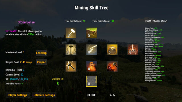Skill Tree - Lone Design