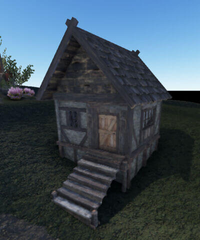 Bare Medieval Cabin Rust Prefab - Lone Design