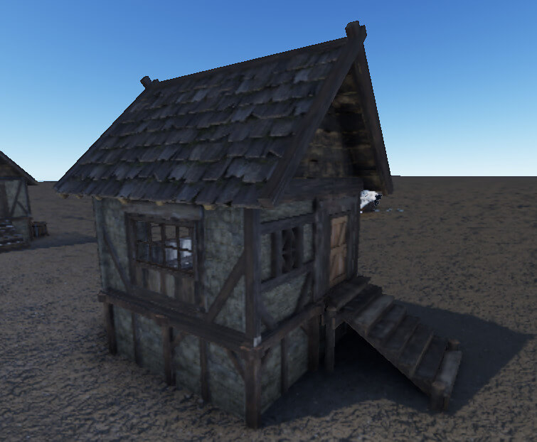 Bare Medieval Cabin Rust Prefab - Lone Design