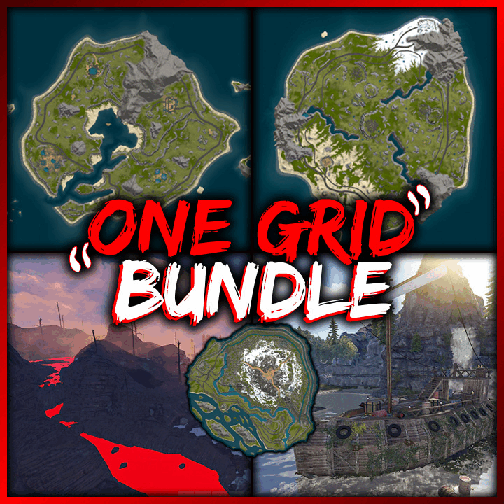 ONE GRiD Bundle (3 Pack) Rust Custom Maps - Lone Design