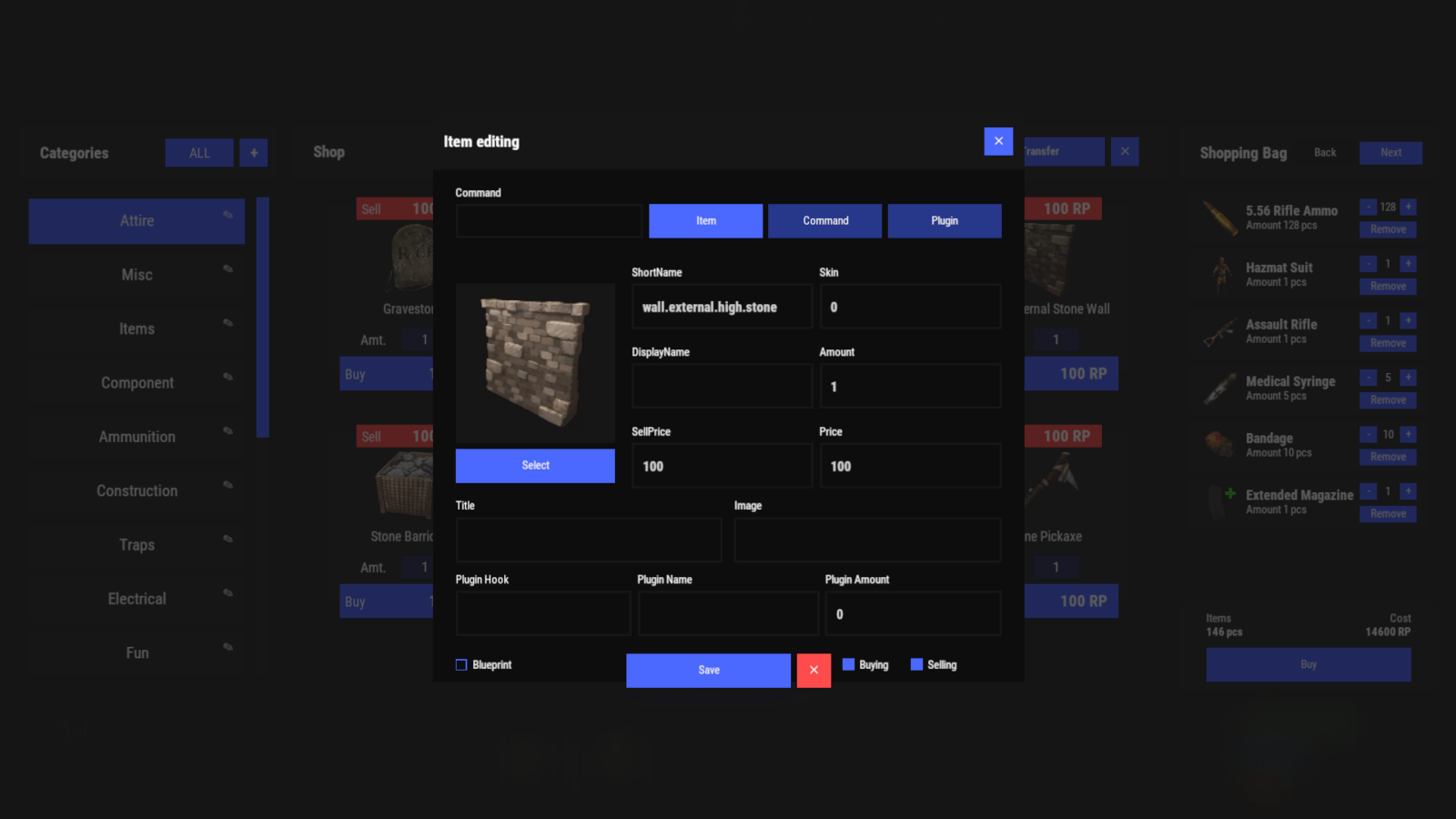 Shop Rust Plugin - Lone Design
