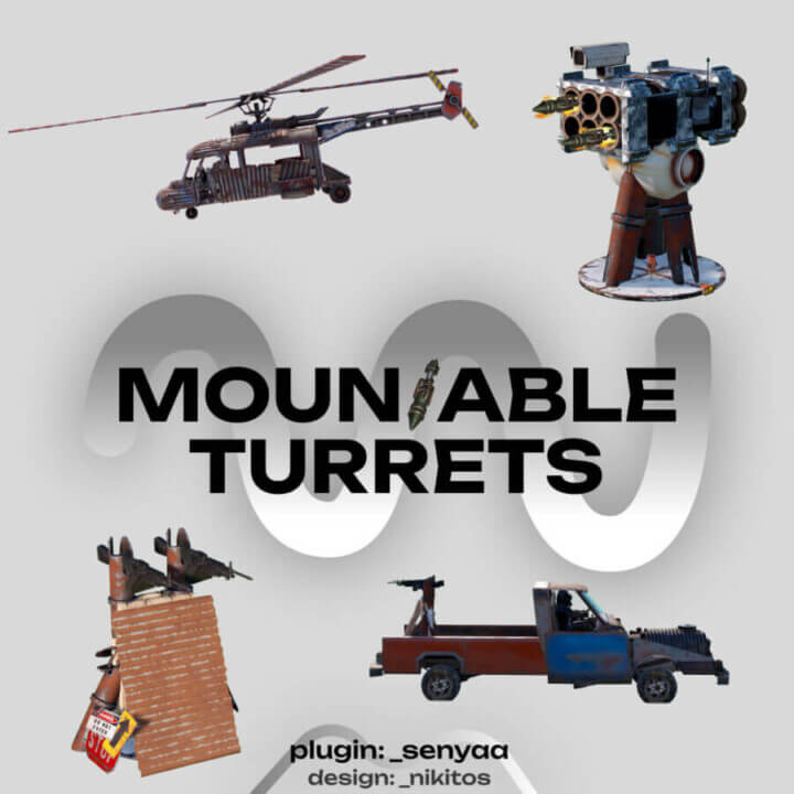 Mountable Turrets Rust Plugin - Lone Design