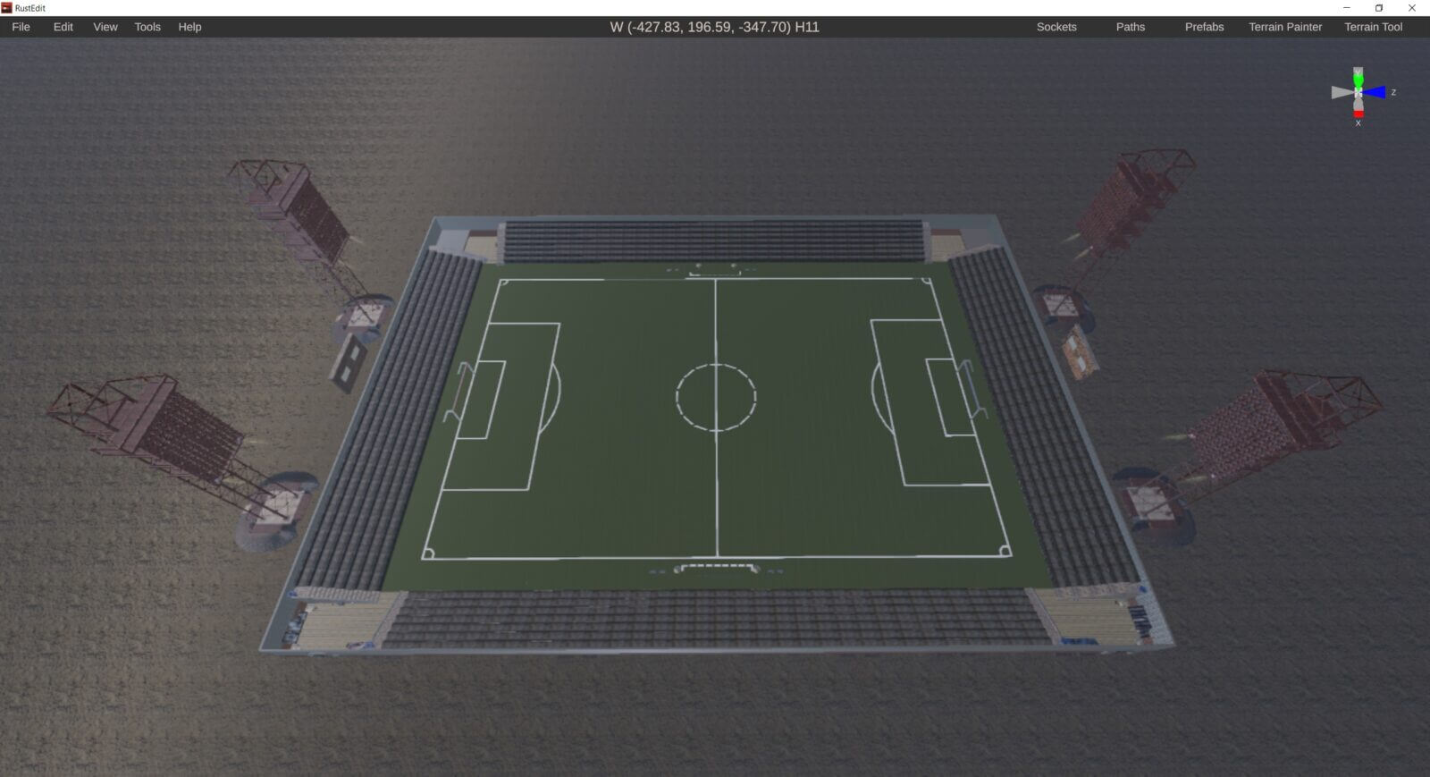 Rust League Football/Soccer Stadium Monument - Lone Design