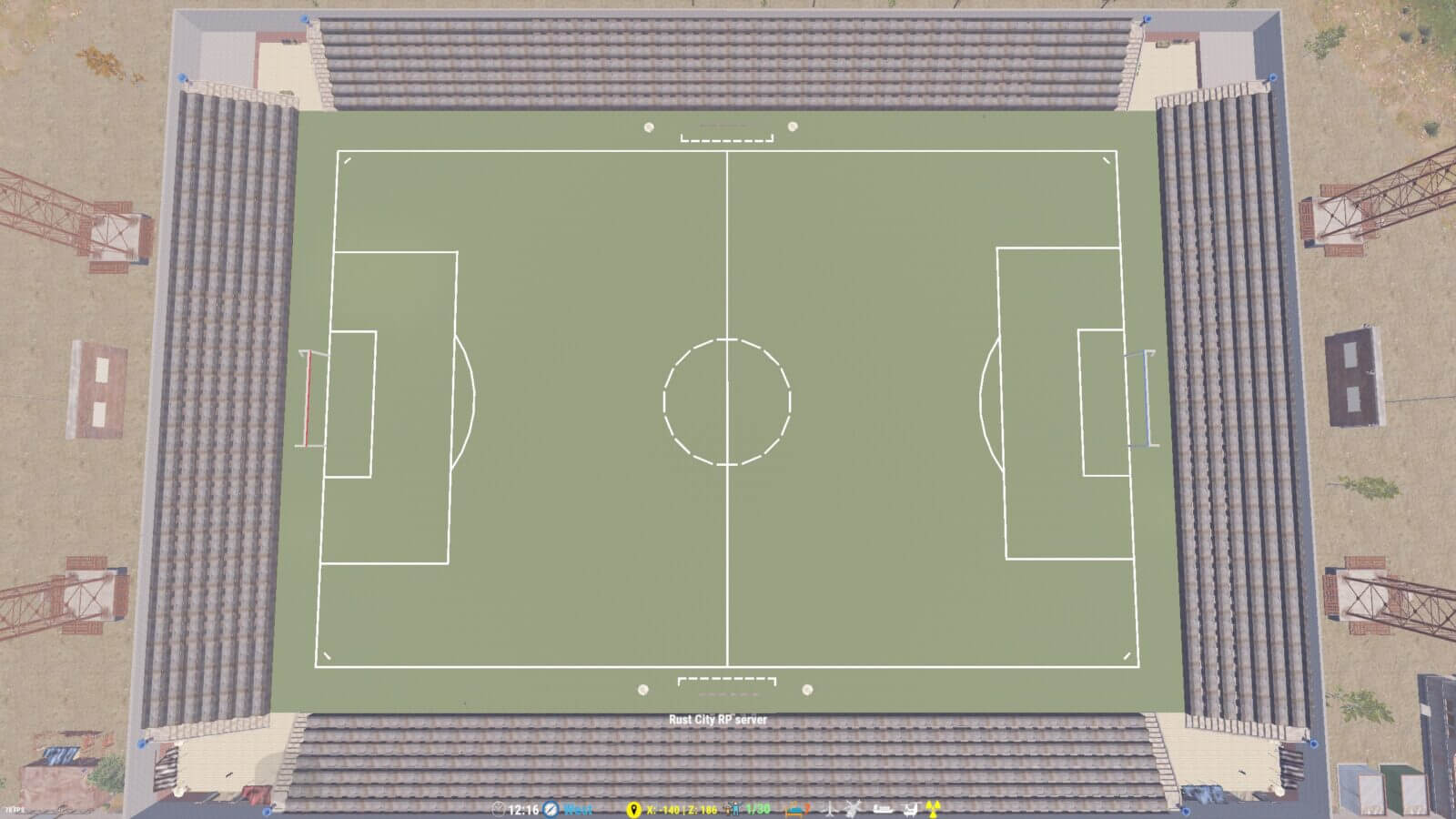 Rust League Football/Soccer Stadium Monument - Lone Design