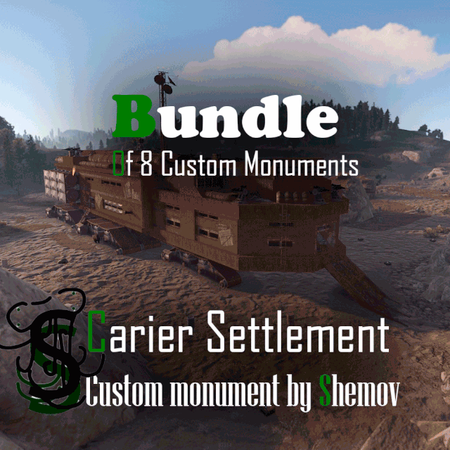 Bundle Of 8 Custom Rust Monuments (Pack 6)