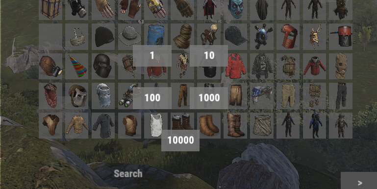 F1 Item Spawn Menu Rust Plugin - Lone Design