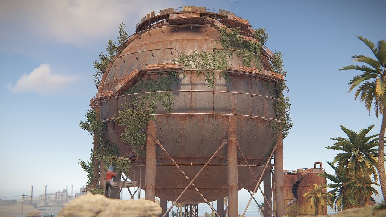 Sphere Map Tank Rust Stainless Steel Hollow Half Ball Sphere