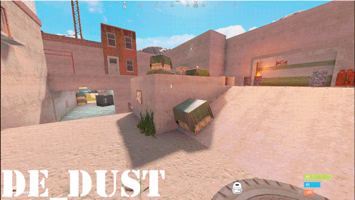Dust 2 CSGO Custom Rust Remake (prefab + Arena) - Lone Design
