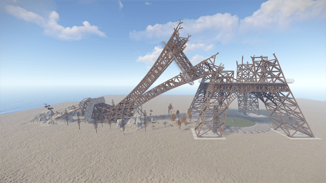 Eiffel Tower Ruined Rust Monument - Lone Design