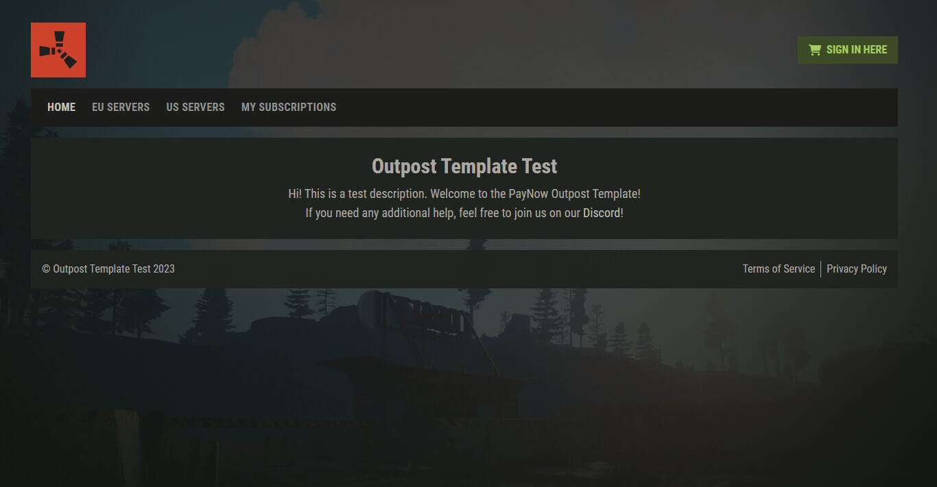 PayNow Template - Outpost Theme - Lone Design