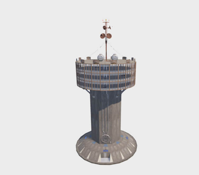 Heli Tower With Glass Rust - Lone Design
