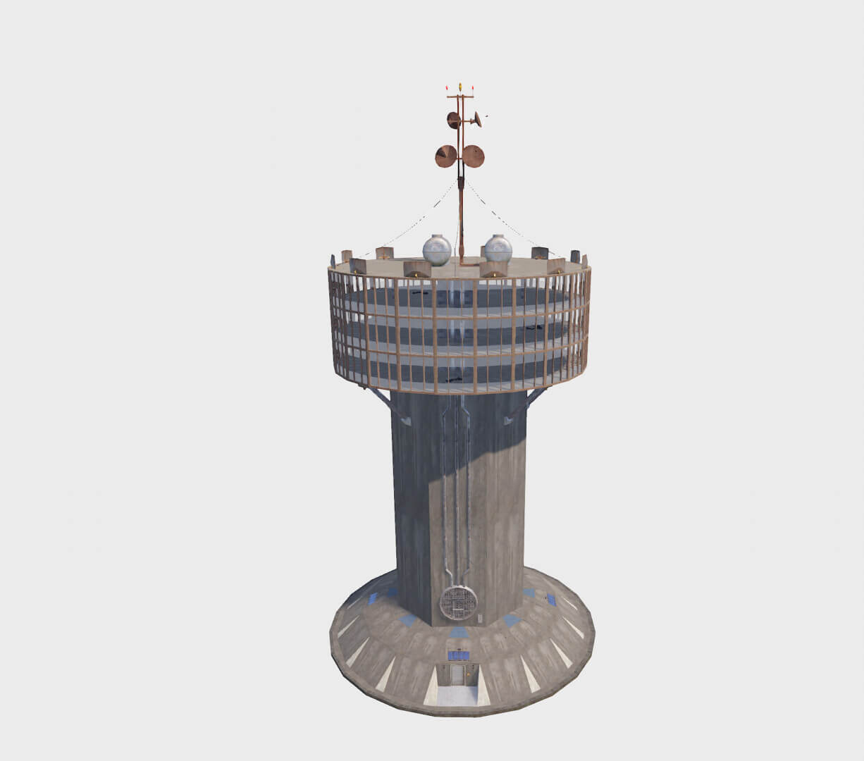 Heli Tower With Glass Rust - Lone Design