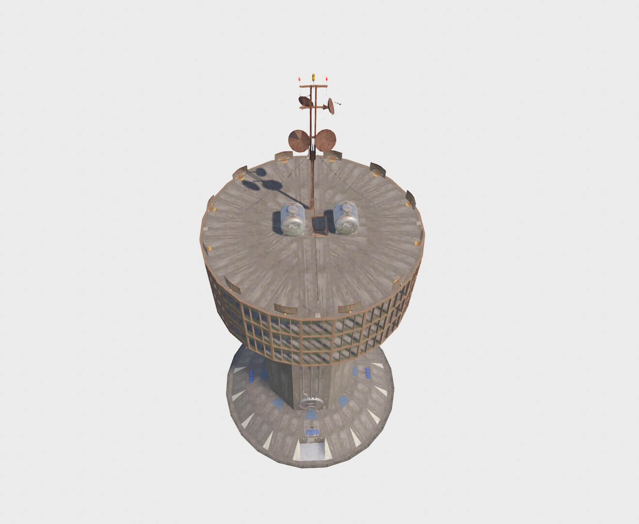 Heli Tower With Glass Rust - Lone Design