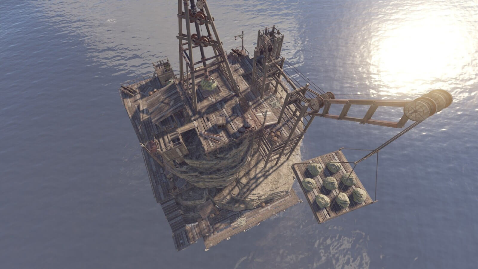 Medieval Ore Extraction Rigs Rust Prefab - Lone Design