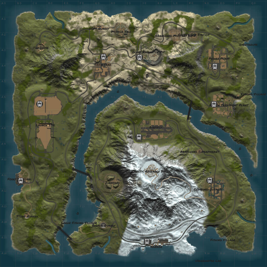 Bundle Of 4 Maps 2500 Size Rust - Lone Design