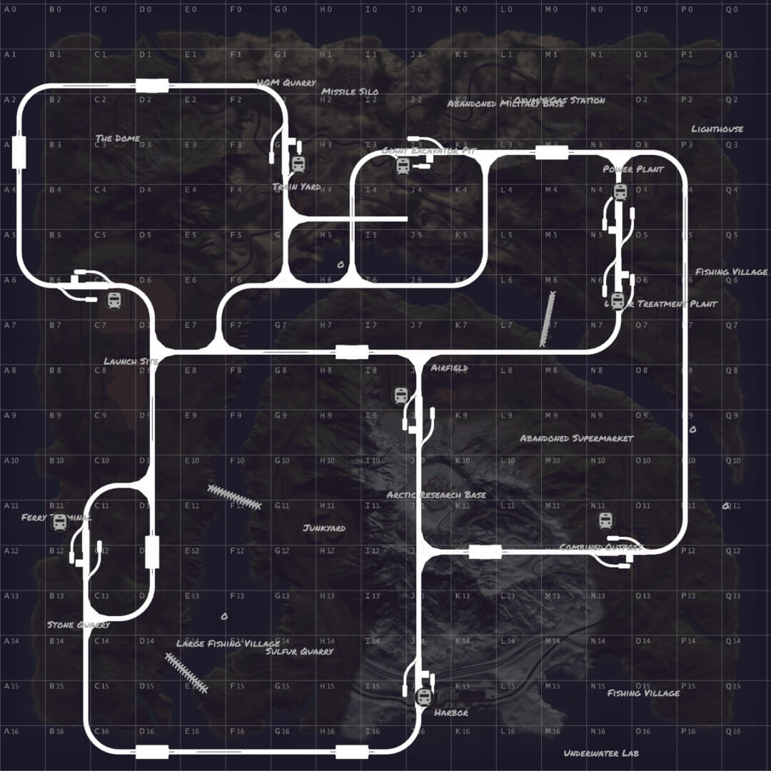 Bundle Of 4 Maps 2500 Size Rust - Lone Design