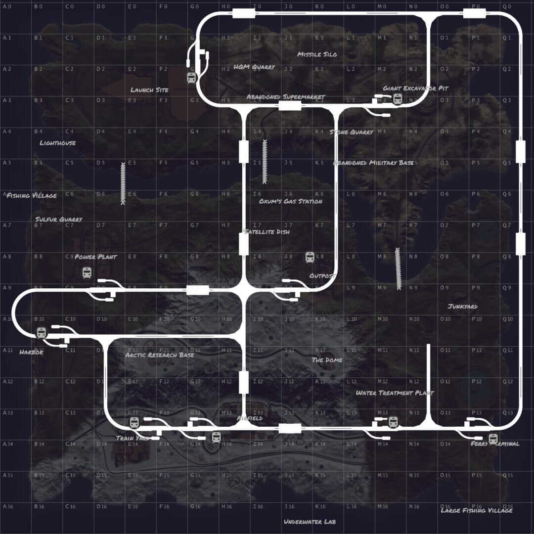 Bundle Of 4 Maps 2500 Size Rust - Lone Design