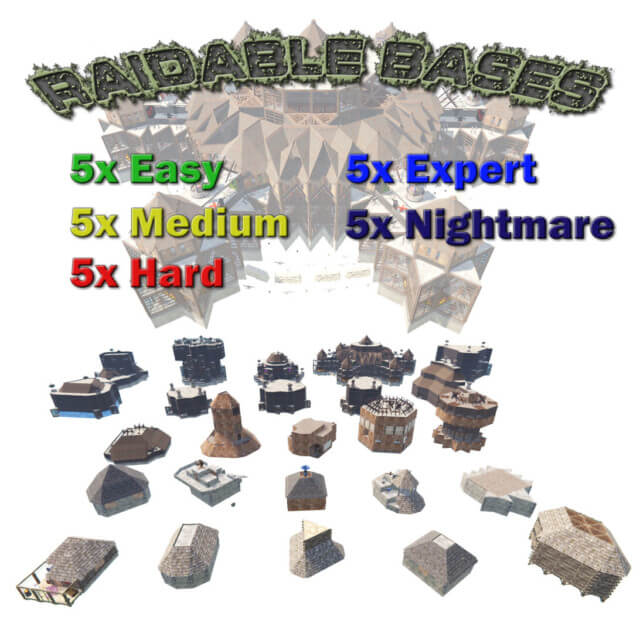 25 X Raidable Bases - Pack 4 - Lone Design