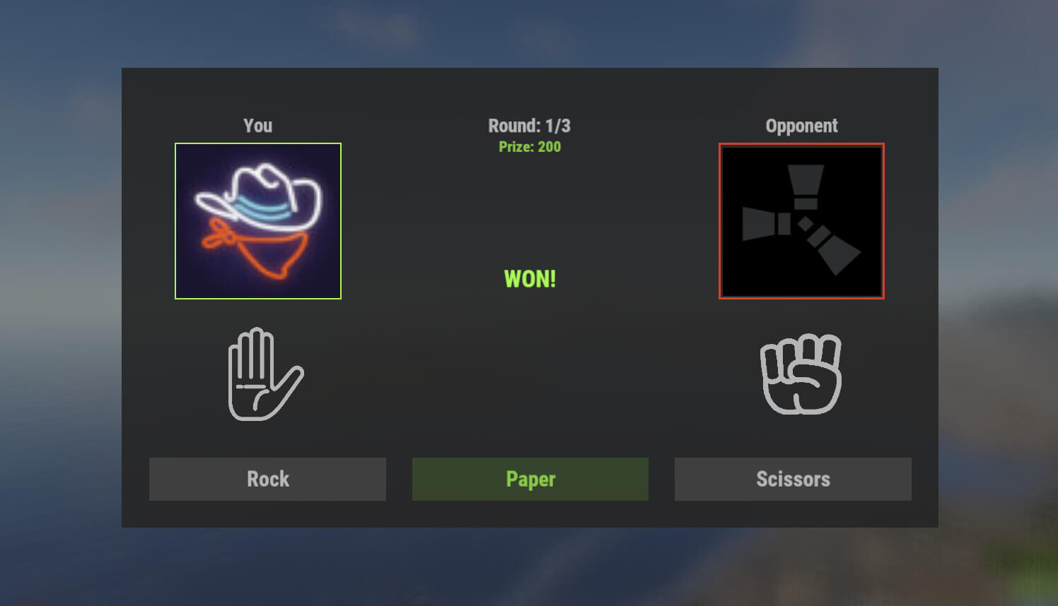 Rock Paper Scissors Rust Plugin Event - Lone Design