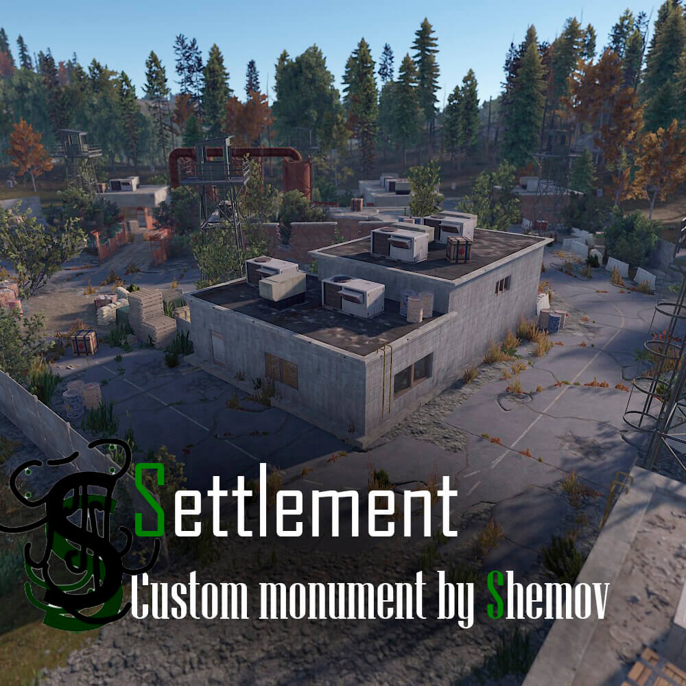 Settlement 18 Custom Rust Monument - Lone Design