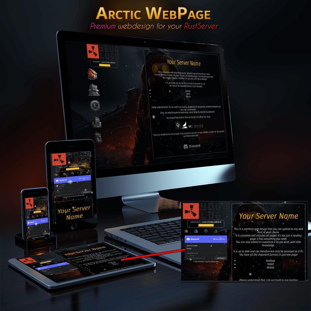 Premium Webdesign For Your RustServer - Lone Design