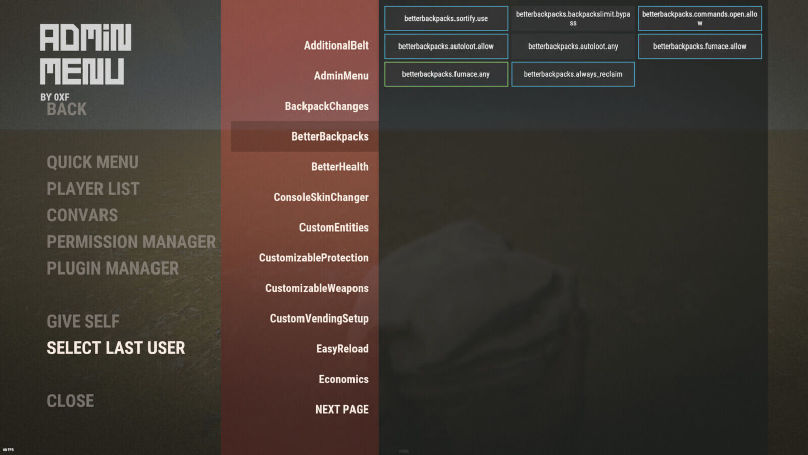 Admin Menu Rust Plugin - By 0xf - Lone.Design