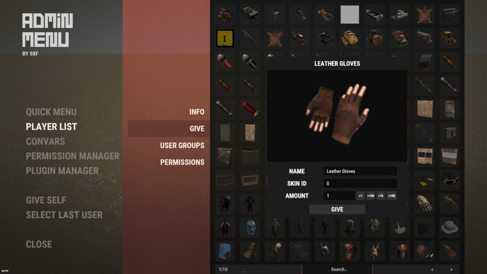 Admin Menu Rust Plugin - By 0xf - Lone.Design