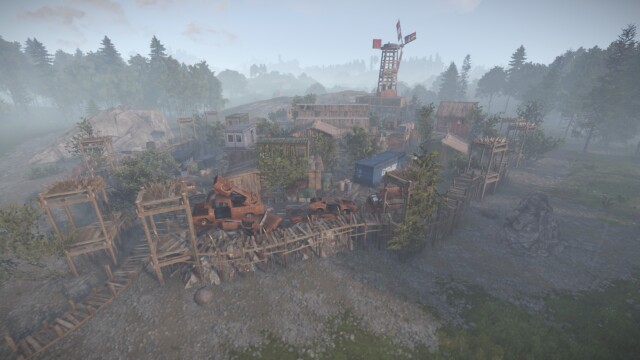 Lake Settlement 2 Custom Rust Monument - Lone Design