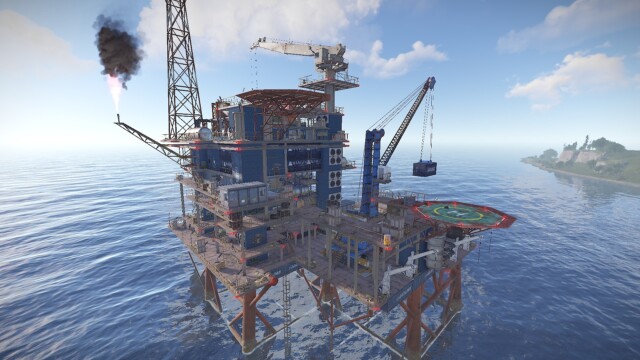 Oil Rig 3 - A Custom Rust Oilrig Monument - Lone Design