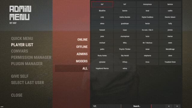 Admin Menu Rust Plugin - By 0xf - Lone.Design