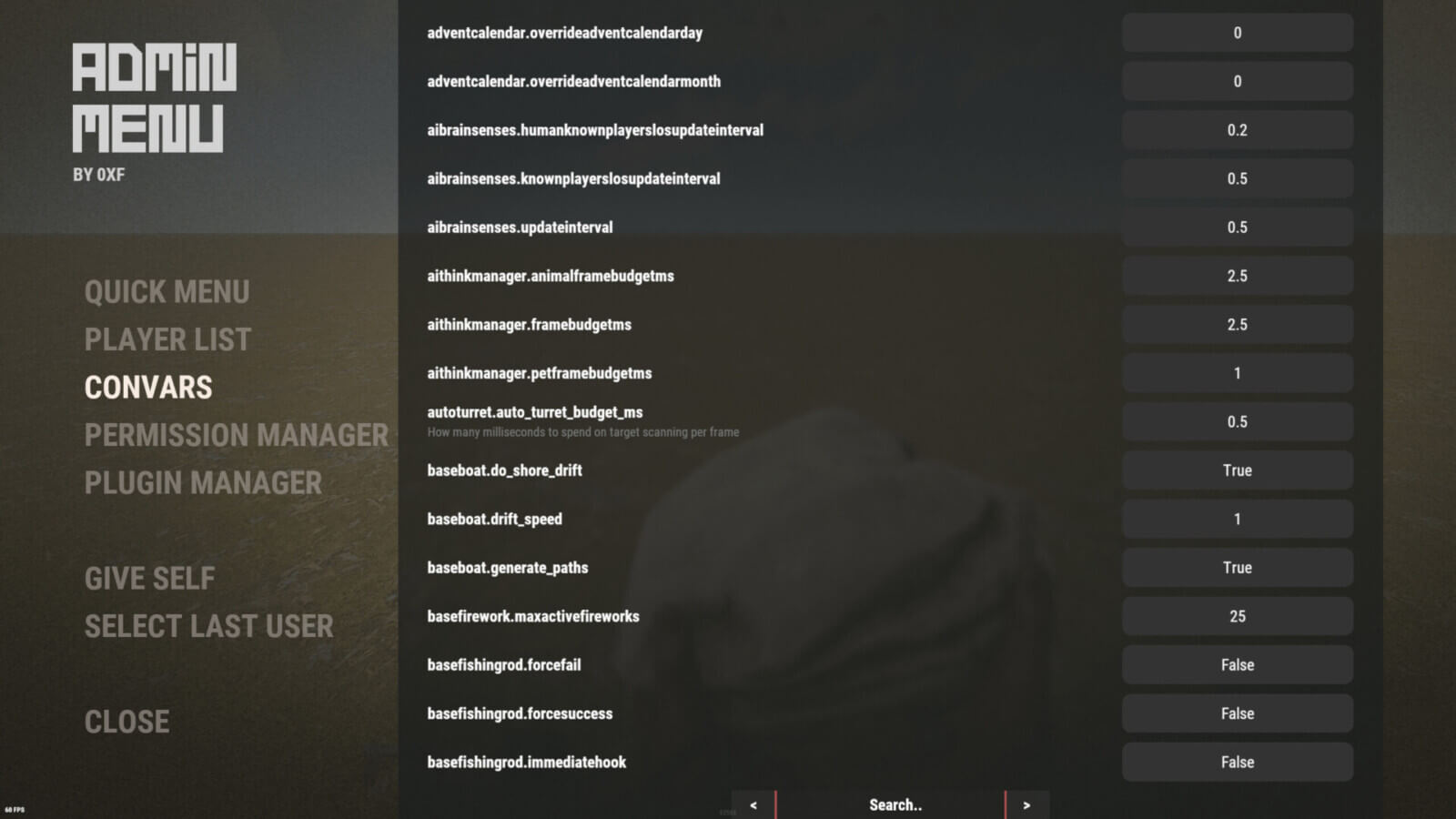 Admin Menu Rust Plugin - By 0xf - Lone.Design