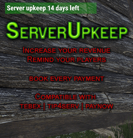 ServerUpkeep - Compatible With Tebex | Tip4Serv | PayNow - Lone Design