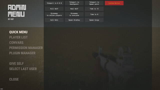 Admin Menu Rust Plugin - By 0xf - Lone.Design