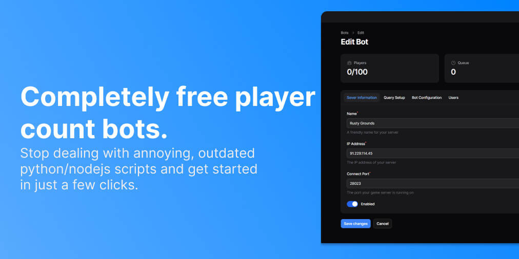 PlayerCountBot.com - Completely Free Player Count Bots For Discord In Just A Few Clicks! - Lone ...