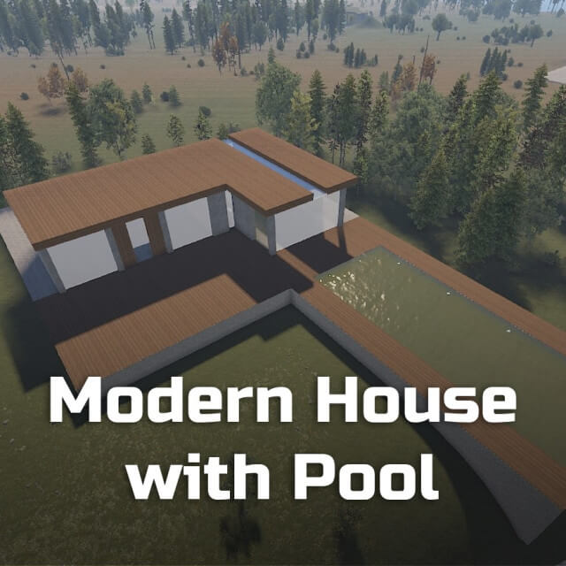 Modern House With Pool | Place For Building - Lone Design